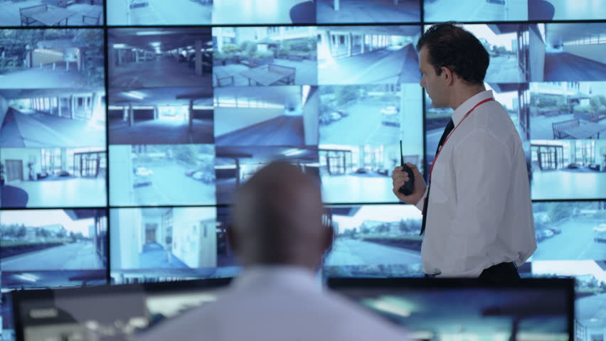 4k Surveillance Team Watching Cctv Stock Footage Video (100% Royalty ...