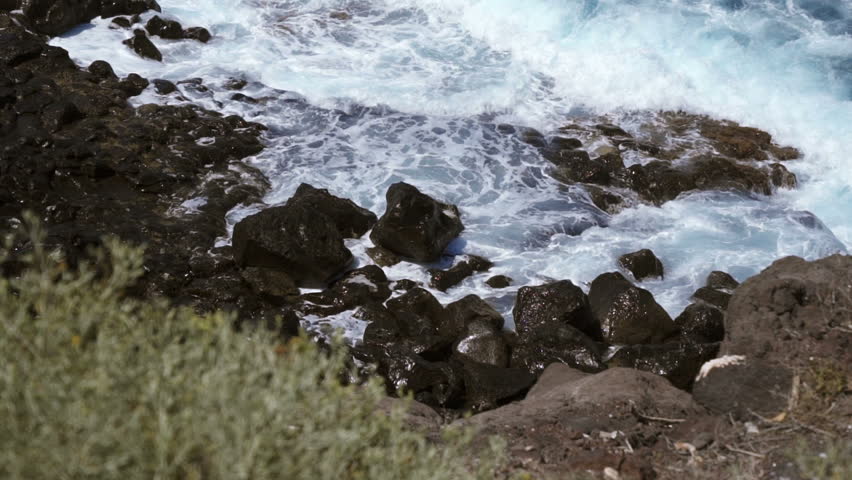 Video stock a tema Sea Water Beating On the (100% royalty free ...