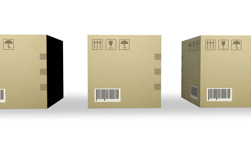Warehouse Cardboard Boxes Falling CG Animation Stock Footage Video ...