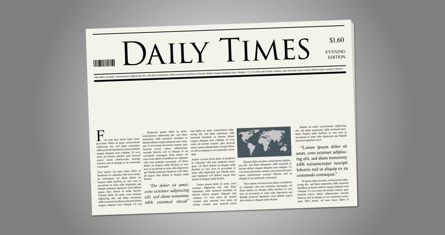 A Spinning Into View Newspaper Stock Footage Video (100% Royalty-free ...