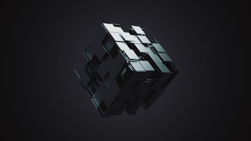 Rotate Abstract Cube, 3d Loopable Stock Footage Video (100% Royalty ...