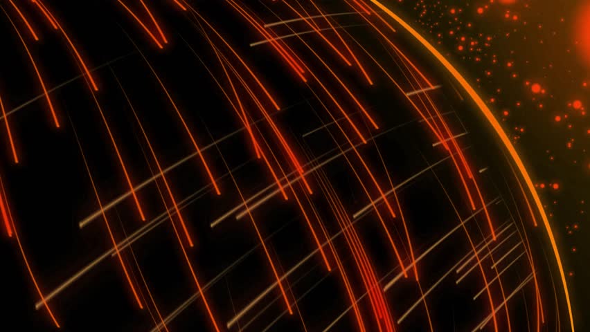 Seamless 3D Motion Graphic Animation Of Glowing Electricity Light ...