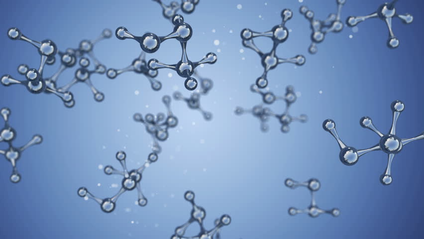 Animation Slow Moving Of Molecules Or Network From Glass And Crystal ...