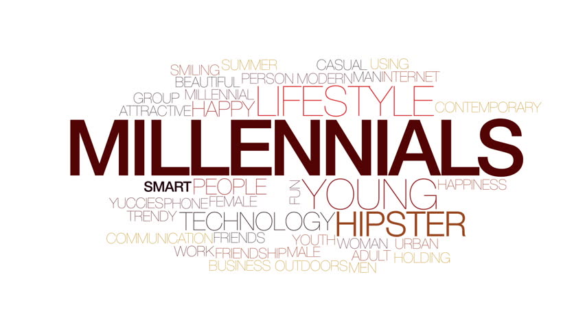 Millennials Animated Word Cloud, Text Stock Footage Video (100% Royalty ...