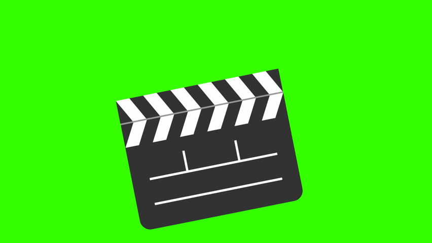 Movie Action Clapboard Animation: Loop Stock Footage Video (100% ...