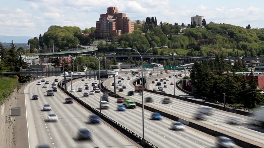 Seattle Highway Traffic Stock Footage Video (100% Royalty-free) 2464349 ...