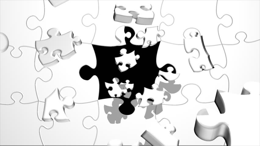 Stock Video Clip of Jigsaw puzzle for problem solving and new ...