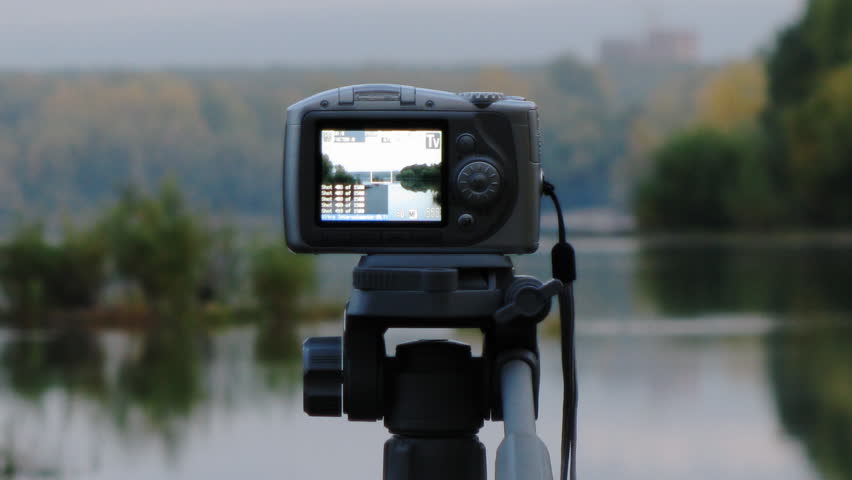 Digital Camera Shooting For Scenery. Time Lapse. Stock Footage Video ...
