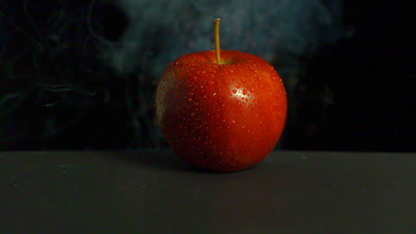 An Apple Exploding, Close-up. Stock Footage Video (100% Royalty-free ...