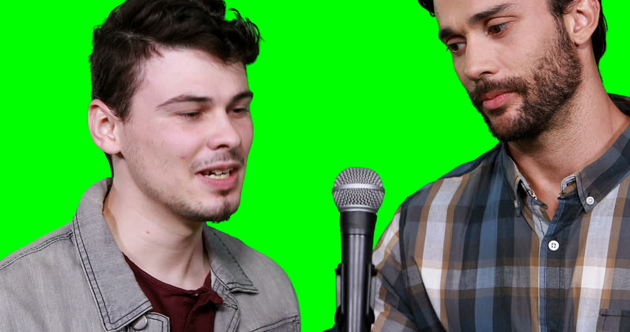 Singer Performs Her Song Of Authorship. Green Screen Stock Footage ...