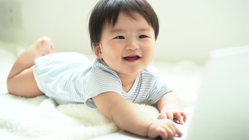 Stock Video Clip of Baby with laptop computer | Shutterstock