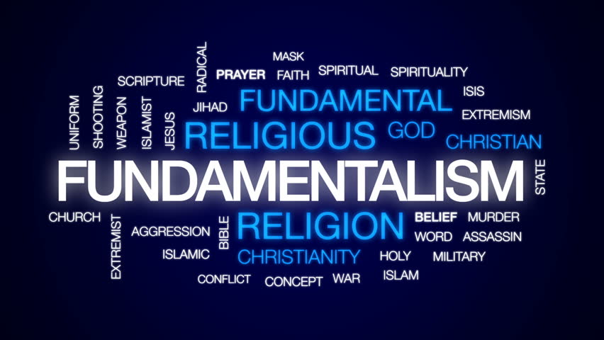 Stockvideoklipp på Fundamentalism Animated Word Cloud, Text (helt ...