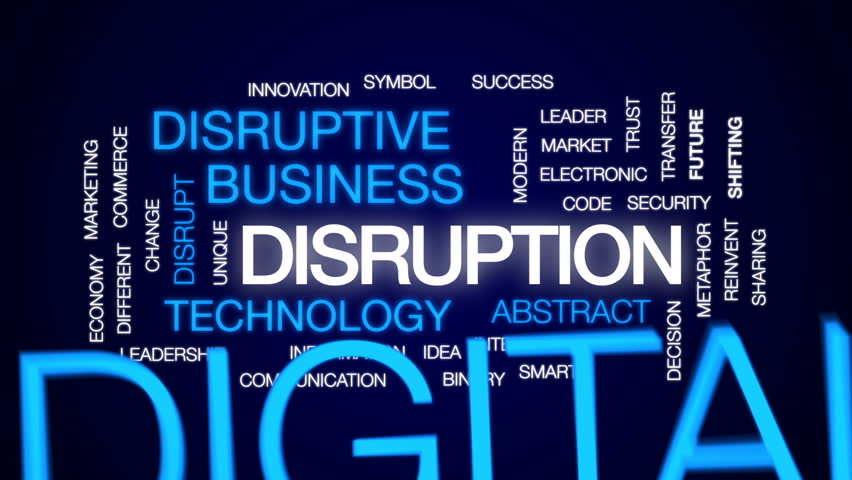 Disruption Animated Word Cloud, Text Design Animation. Stock Footage ...