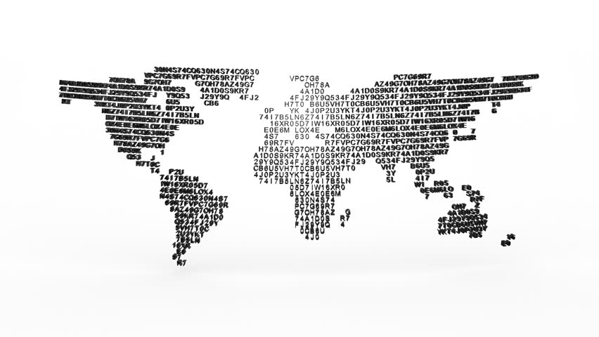 Metamorphose Of Amorphous Earth Map On Plane Surface From Dots ...