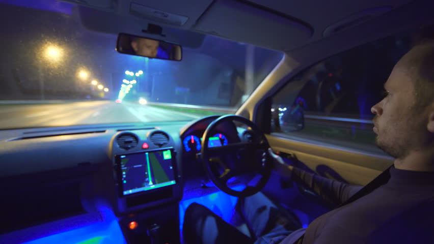 Stock video of the serious man drive a car | 26177729 | Shutterstock