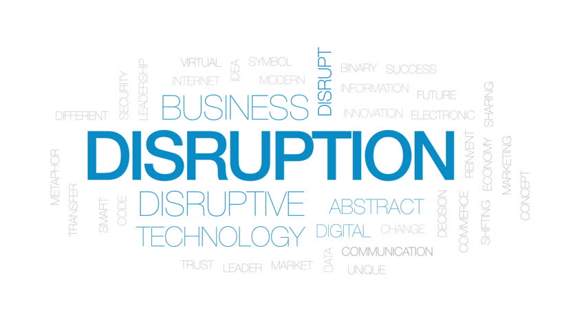 Disruption Animated Word Cloud, Text Design Animation. Stock Footage ...