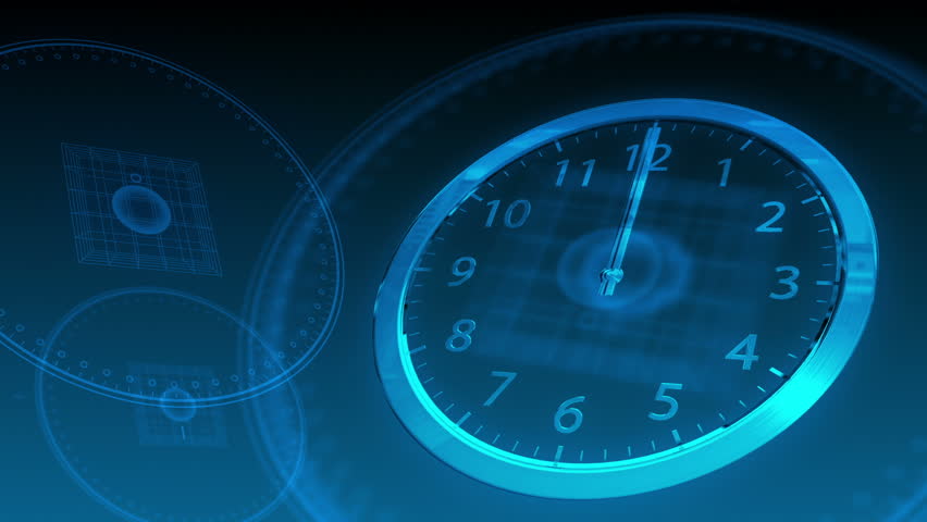 Time Flies - Hi-tech Clock Stock Footage Video (100% Royalty-free ...