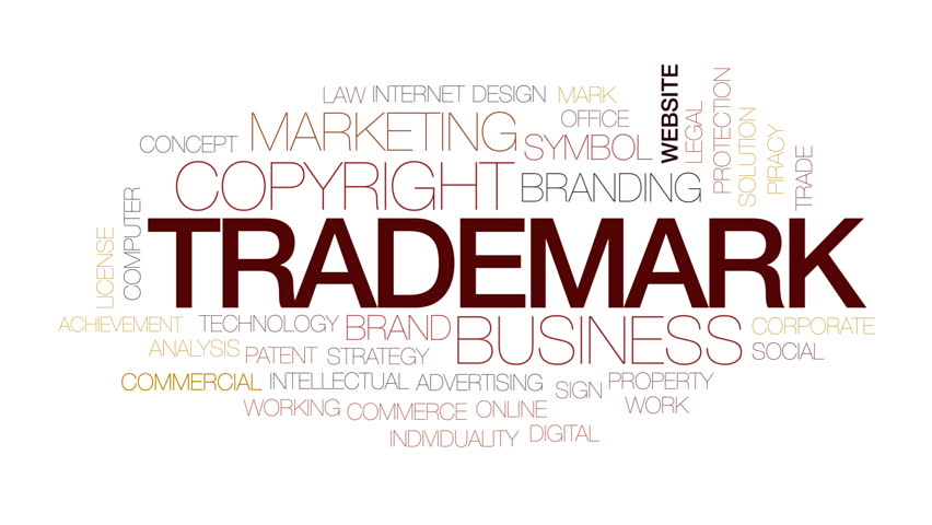Stock Video Clip of Trademark animated word cloud, text design ...