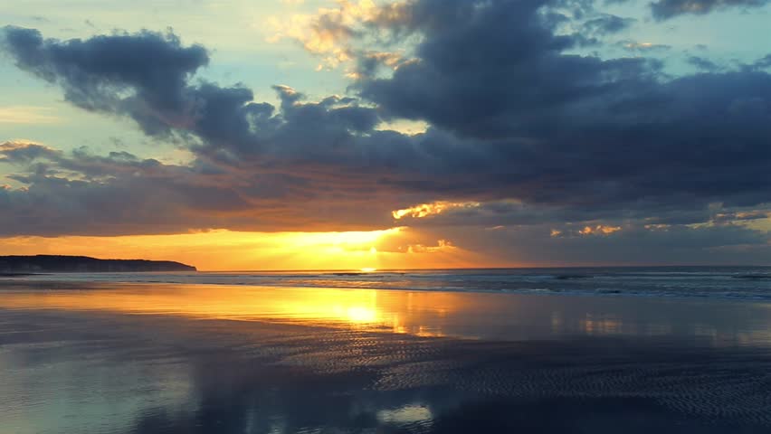 Serenity Prayer At Daybreak Sunrise Over Calm Waters Stock Footage ...