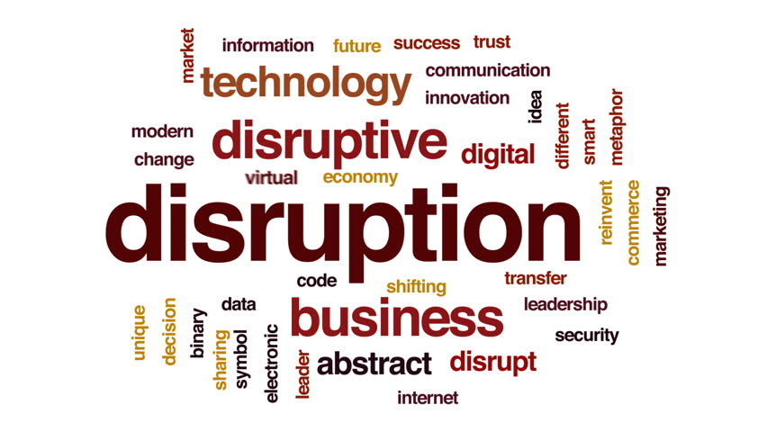 Disruption Animated Word Cloud, Text Design Animation. Stock Footage ...