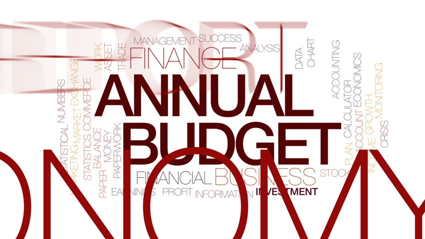 Stock video of annual budget animated word cloud, text | 26386619 ...