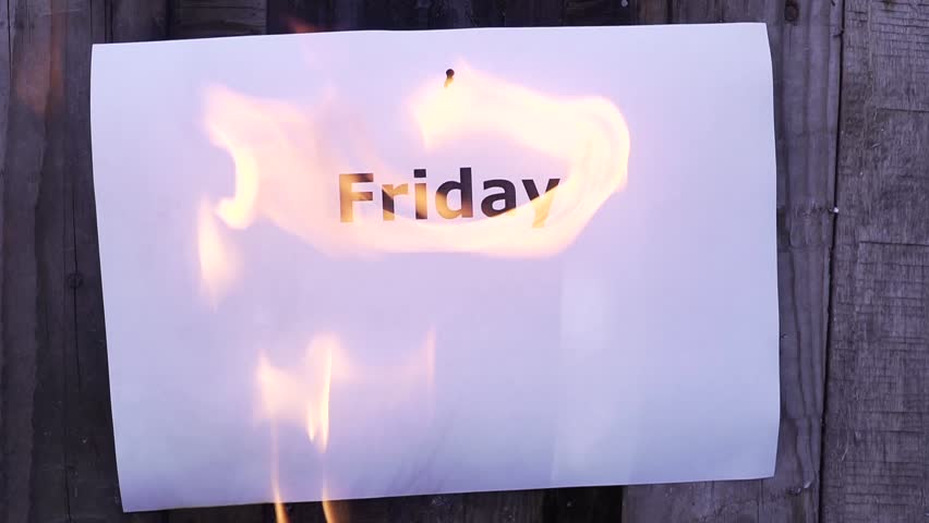 Stock video of flaming word friday | 26871499 | Shutterstock