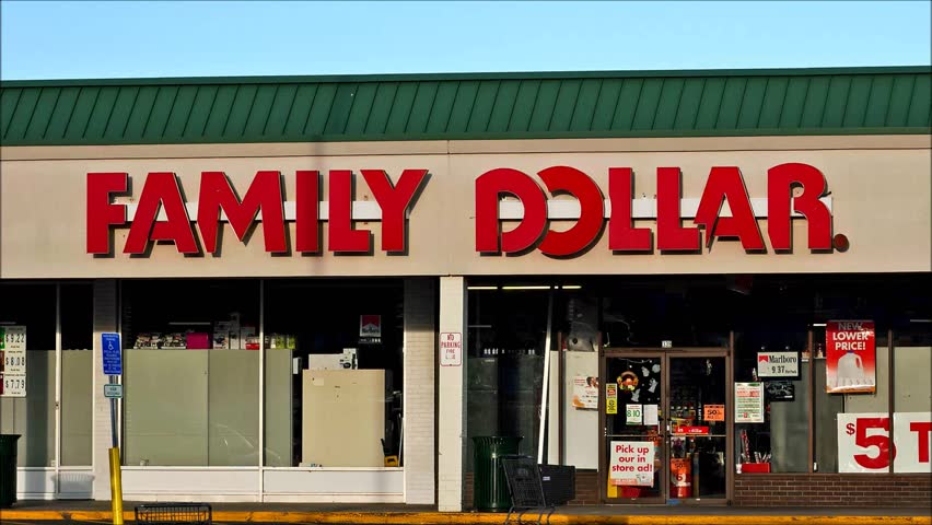 Stock video of family dollar retail store sign, zoom | 27076549 ...