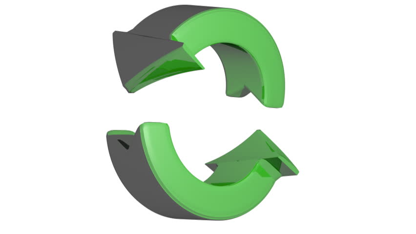 Two Green Arrows Rotate in Stock Footage Video (100% Royalty-free ...