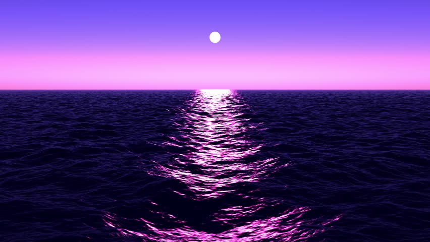 Violet Alien Sea Surface Waves Stock Footage Video (100% Royalty-free ...