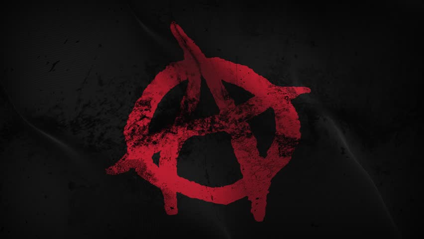 Anarchy Symbol Red On Black Stock Footage Video (100% Royalty-free ...