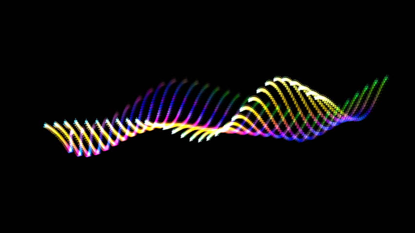 Abstract Audio Sound Wave Particle Animation - Loop Blue Stock Footage ...