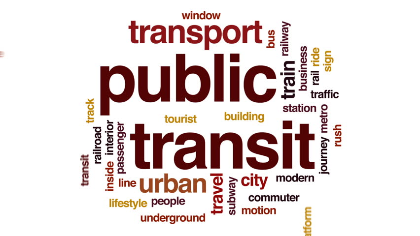 Stock video of public transit animated word cloud, text | 29358919 ...