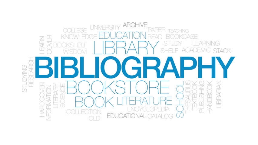Bibliography Animated Word Cloud, Text Design Animation. Stock Footage ...