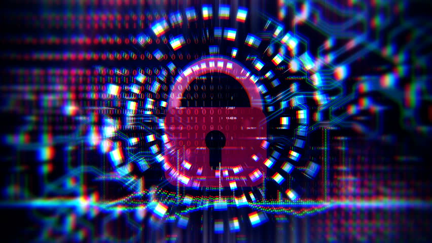 Security Concept: Pixelated Shield With Keyhole Icon On Digital ...