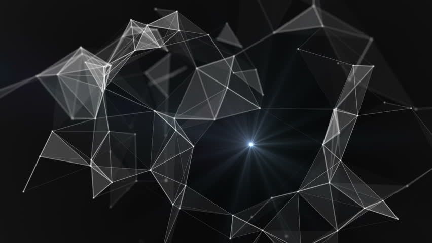 Technologies. Abstract Background With Plexus Connections Wire Frame Web. Seamless Looping ...