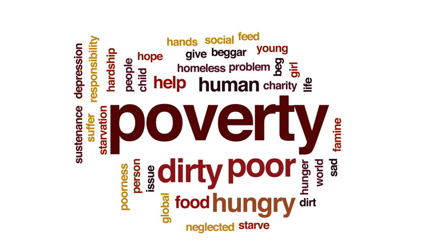 Poverty Animated Word Cloud, Text Stock Footage Video (100% Royalty ...