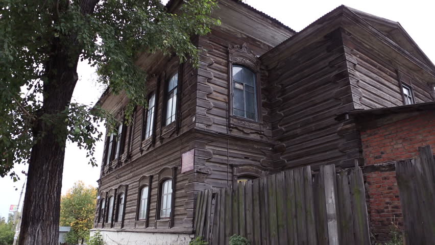 Old Russian Wooden House in Stock Footage Video (100% Royalty-free ...