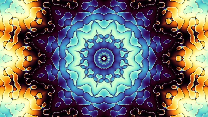 Moving Mandala Ornament. Seamless Loop Stock Footage Video (100% ...