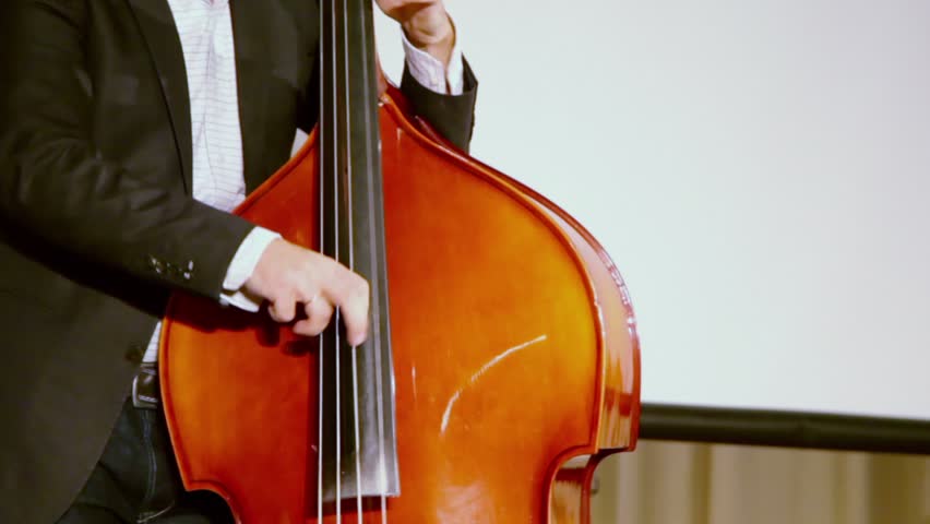 Man Plays On Contrabass On Stock Footage Video (100% Royalty-free ...