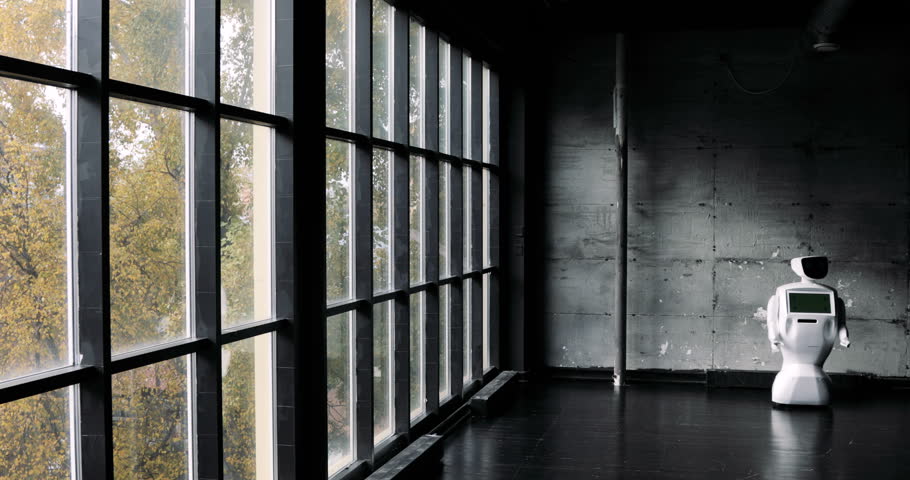 Stock video of humanoid autonomous robot near the window. | 31229059 ...
