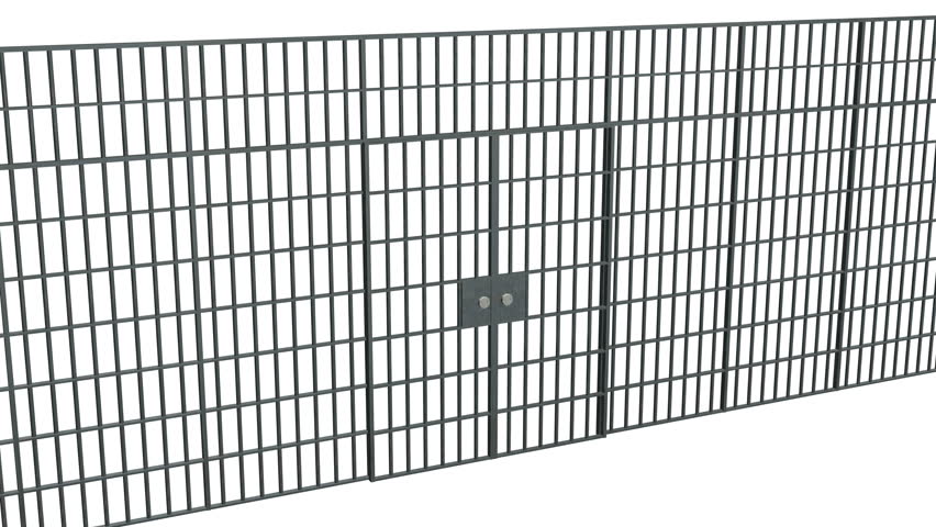 Prison Bars With Doors. Animation Of Closed Jail Bars. 3d Render Video ...