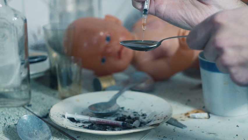 Addict Picks up Heroin in Stock Footage Video (100% Royalty-free ...