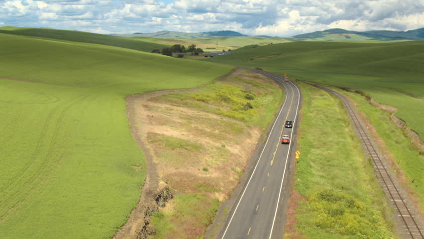 AERIAL Germany-Autobahn 7 South Towards Hanover 2007: Motorway A7 AND ...