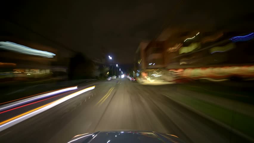 Night Road, Side View, 4k Time-lapse Stock Footage Video 7142146 ...