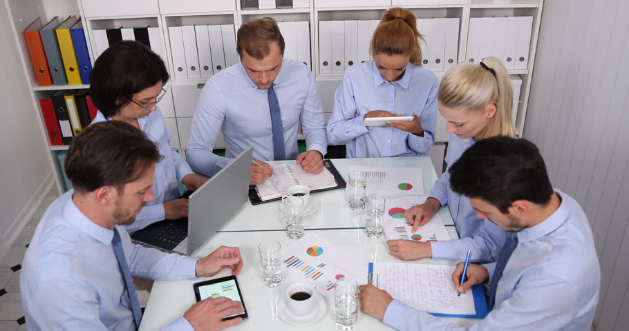 Multitasking Business Team Colleagues Team Stock Footage Video (100% ...