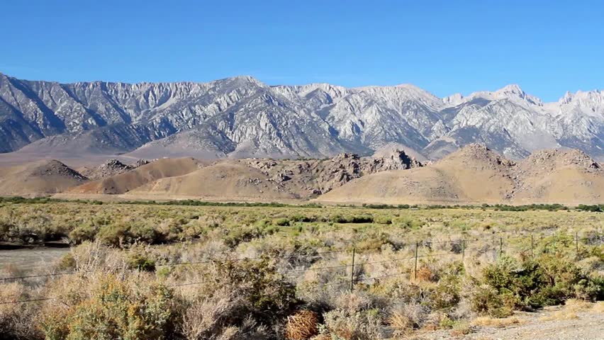 Sierra Nevada Mountains, Mt. Whitney In The Middle, The Highest Summit ...