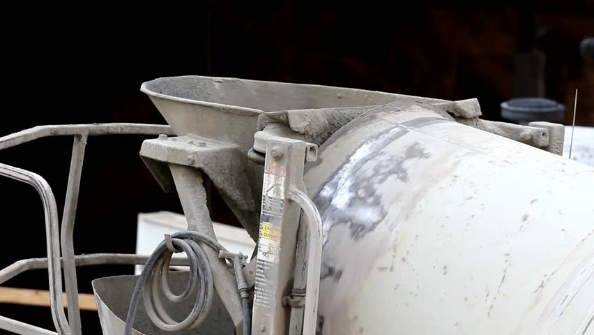Closeup of Cement Mixer Drum Stock Footage Video (100% Royalty-free ...