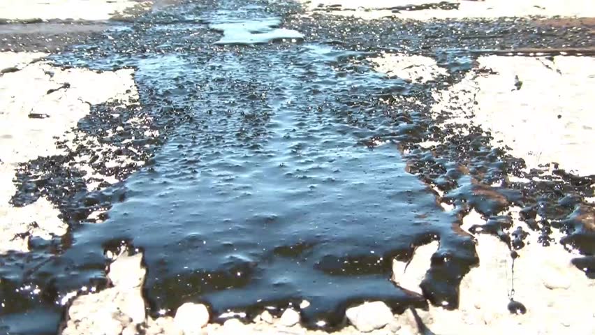 Thick Black Tar is Shining Stock Footage Video (100% Royalty-free ...