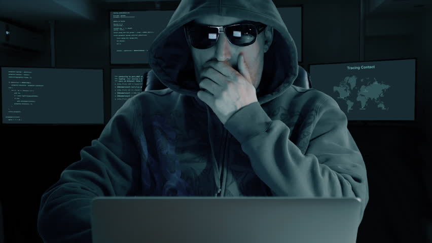 Hacker Typing at Laptop. Man Stock Footage Video (100% Royalty-free ...