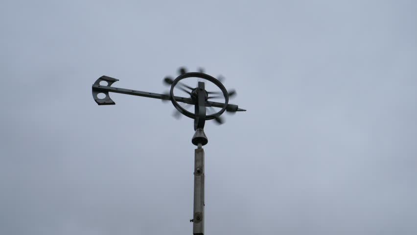 Weather Vane in Moving Cloud Stock Footage Video (100% Royalty-free ...
